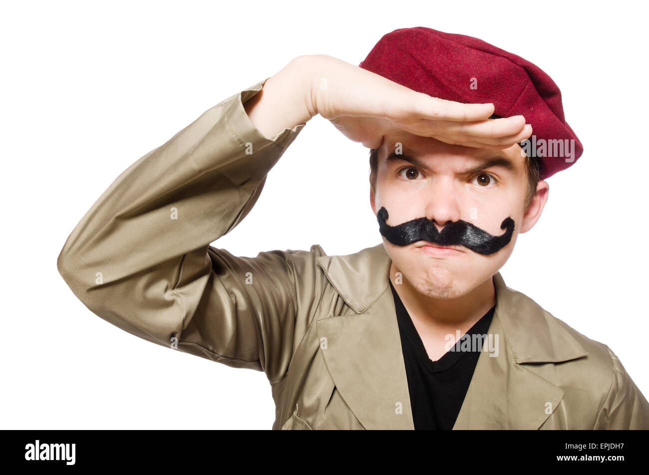 Funny soldier in military concept Stock Photo - Alamy