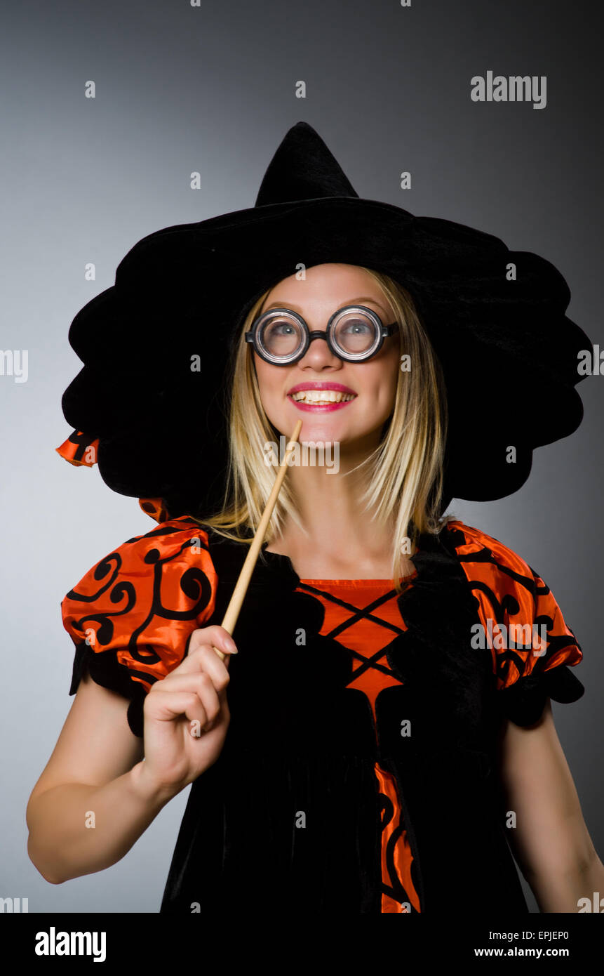 Witch doing her dirty tricks Stock Photo - Alamy