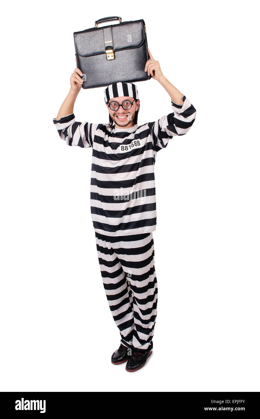 Prison inmate isolated on the white background Stock Photo - Alamy