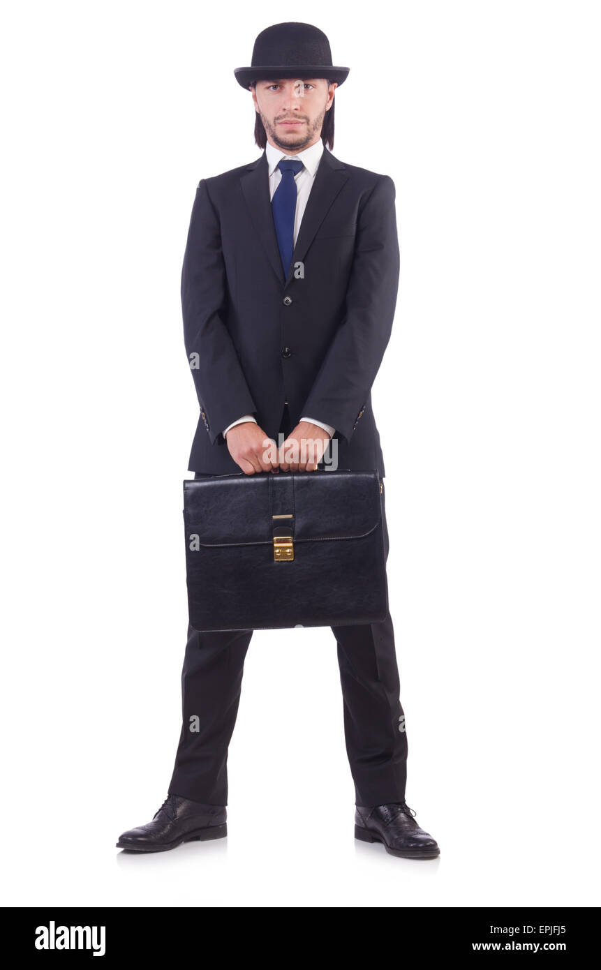 Young businessman isolated on the white background Stock Photo - Alamy