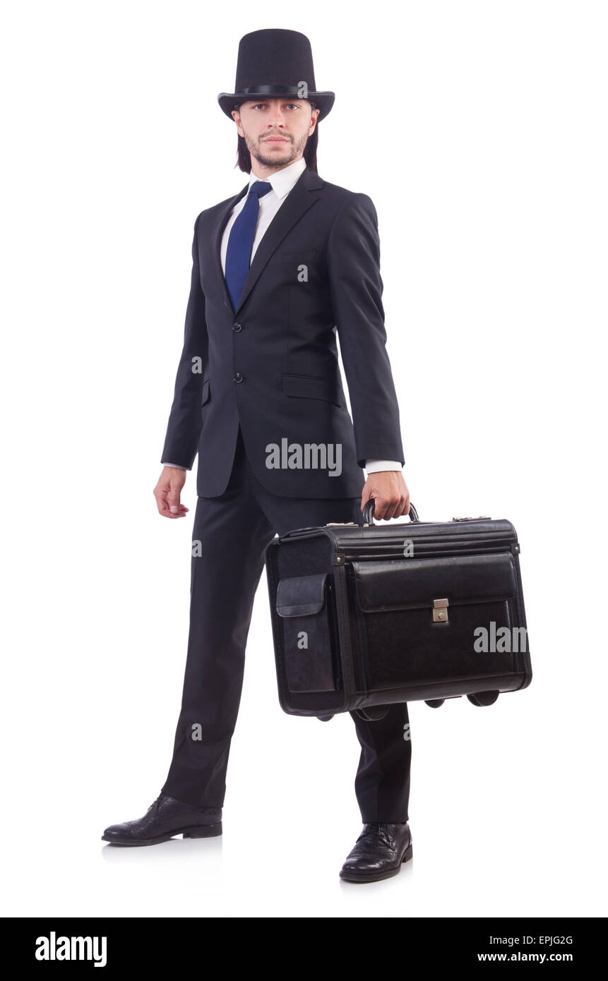 Young businessman isolated on the white background Stock Photo - Alamy