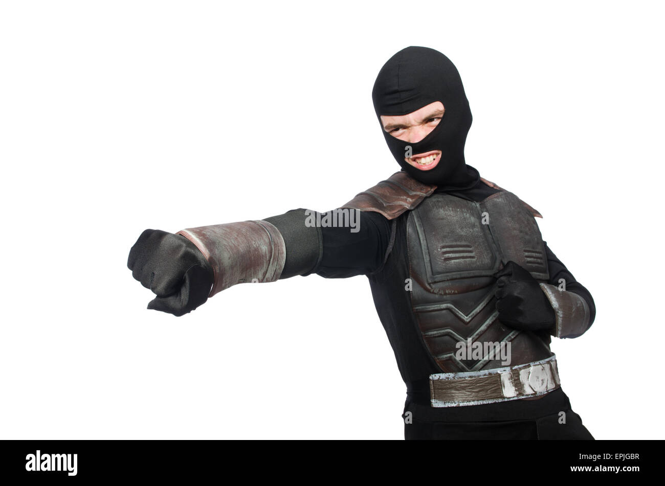 Funny ninja isolated on the white background Stock Photo - Alamy