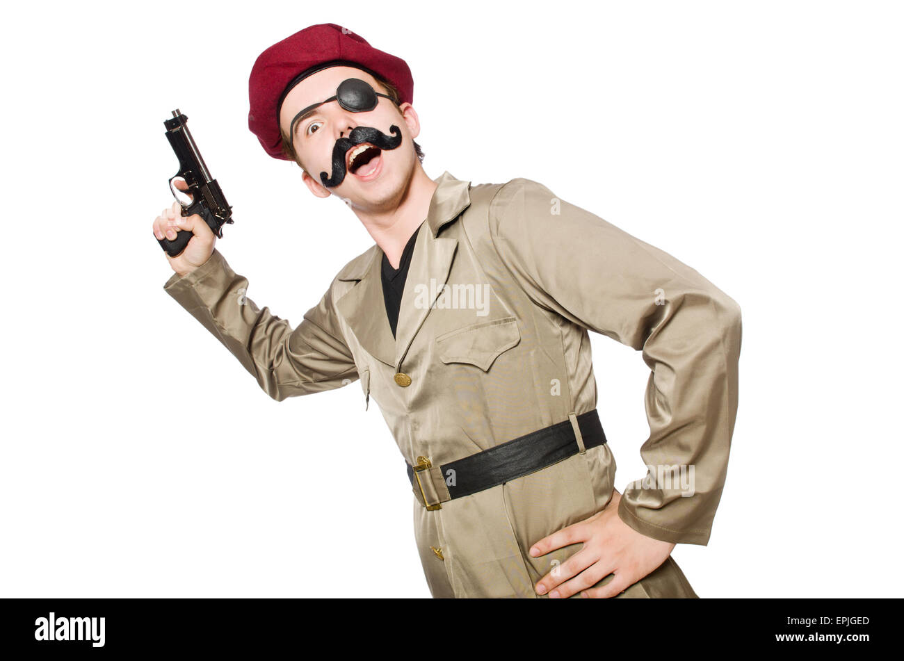 Funny soldier in military concept Stock Photo - Alamy