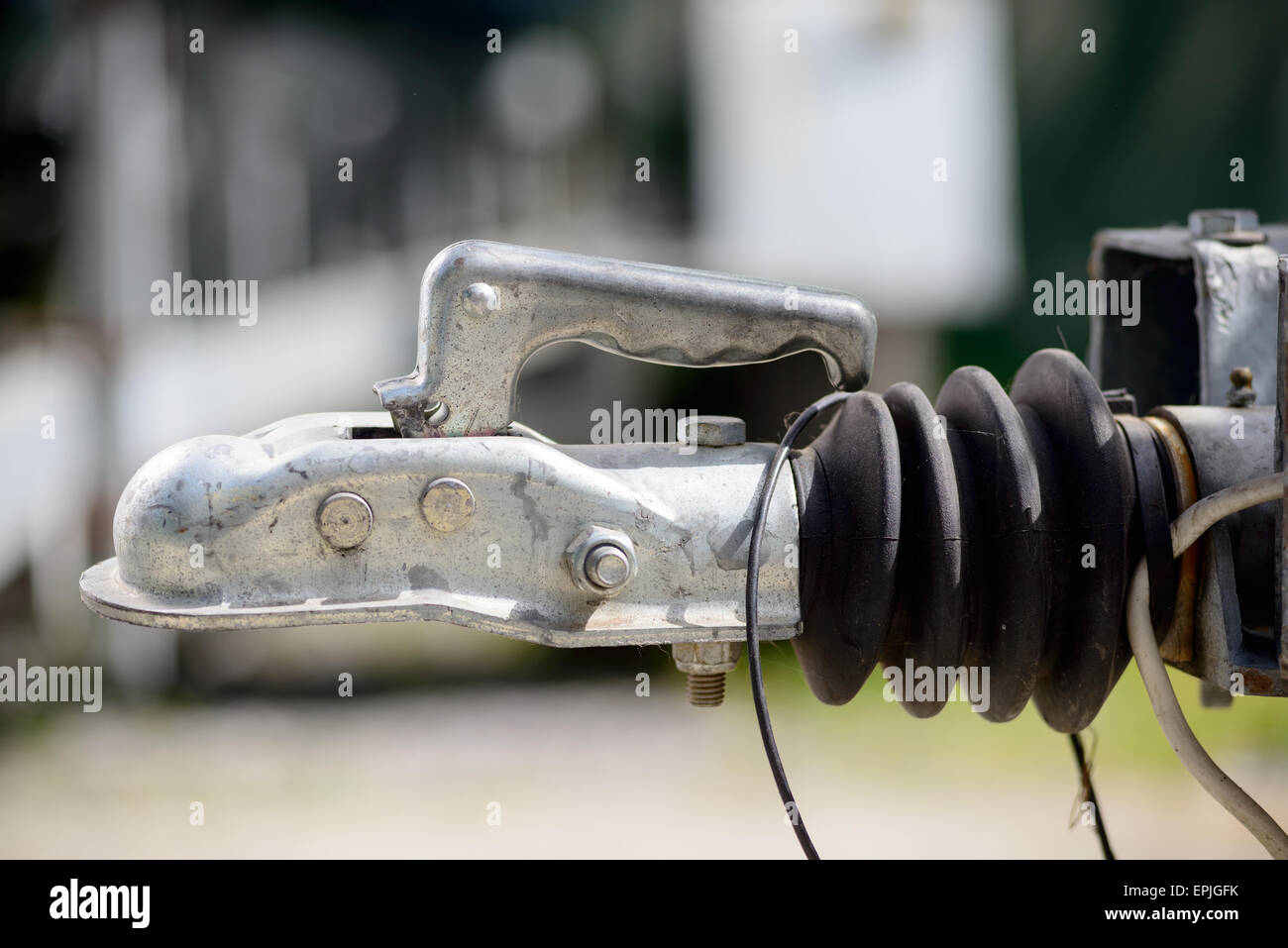 close-up trailer hook for boats Stock Photo - Alamy