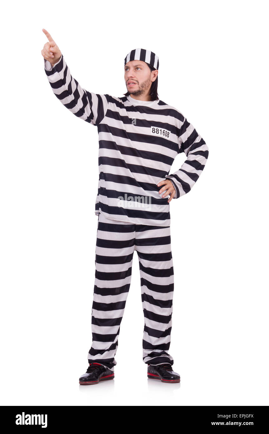 Prison inmate isolated on the white background Stock Photo - Alamy