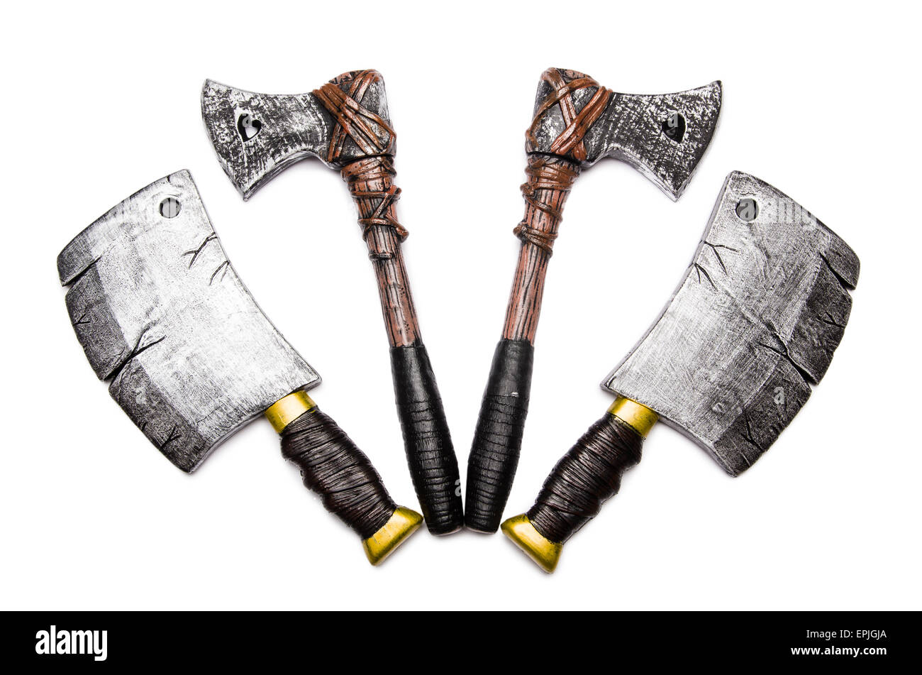 Axe isolated on the white background Stock Photo - Alamy