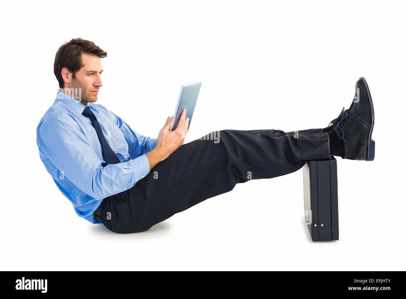 Businessman sitting on floor feet hi-res stock photography and images ...