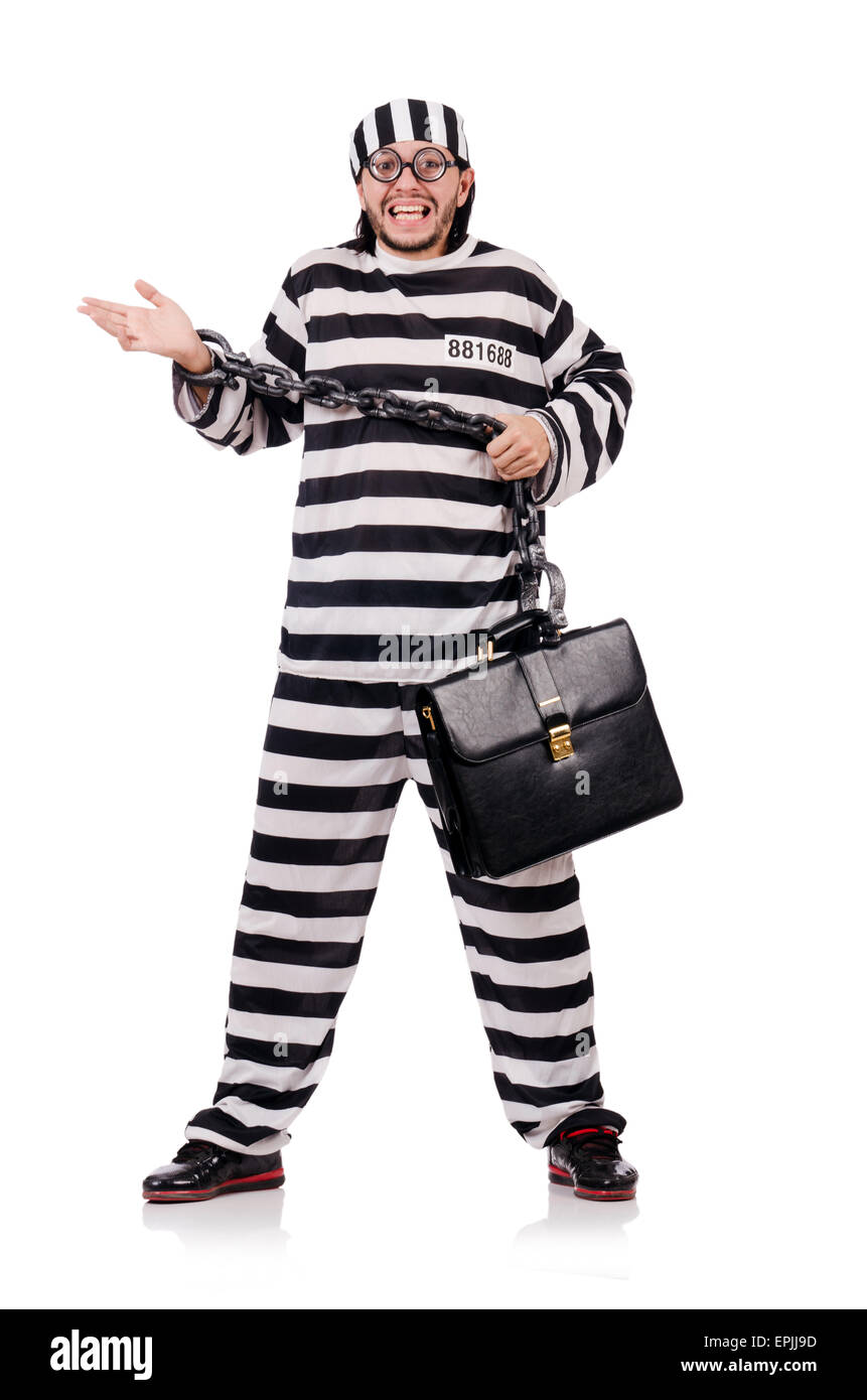 Prison inmate isolated on the white background Stock Photo - Alamy