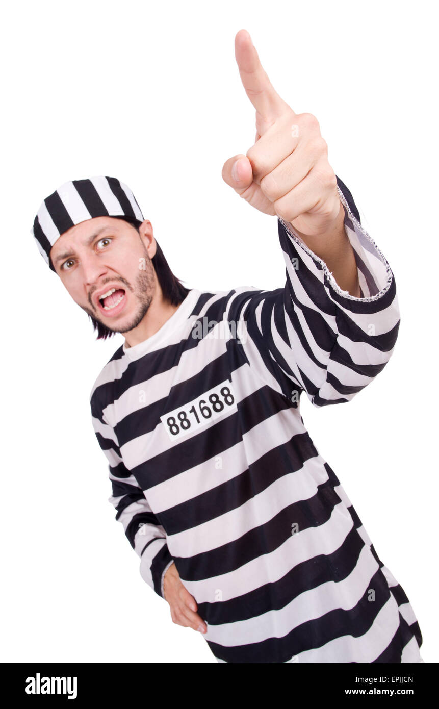 Prison inmate isolated on the white background Stock Photo - Alamy