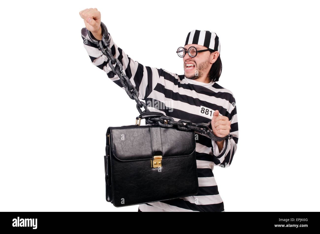 Prison inmate isolated on the white background Stock Photo - Alamy