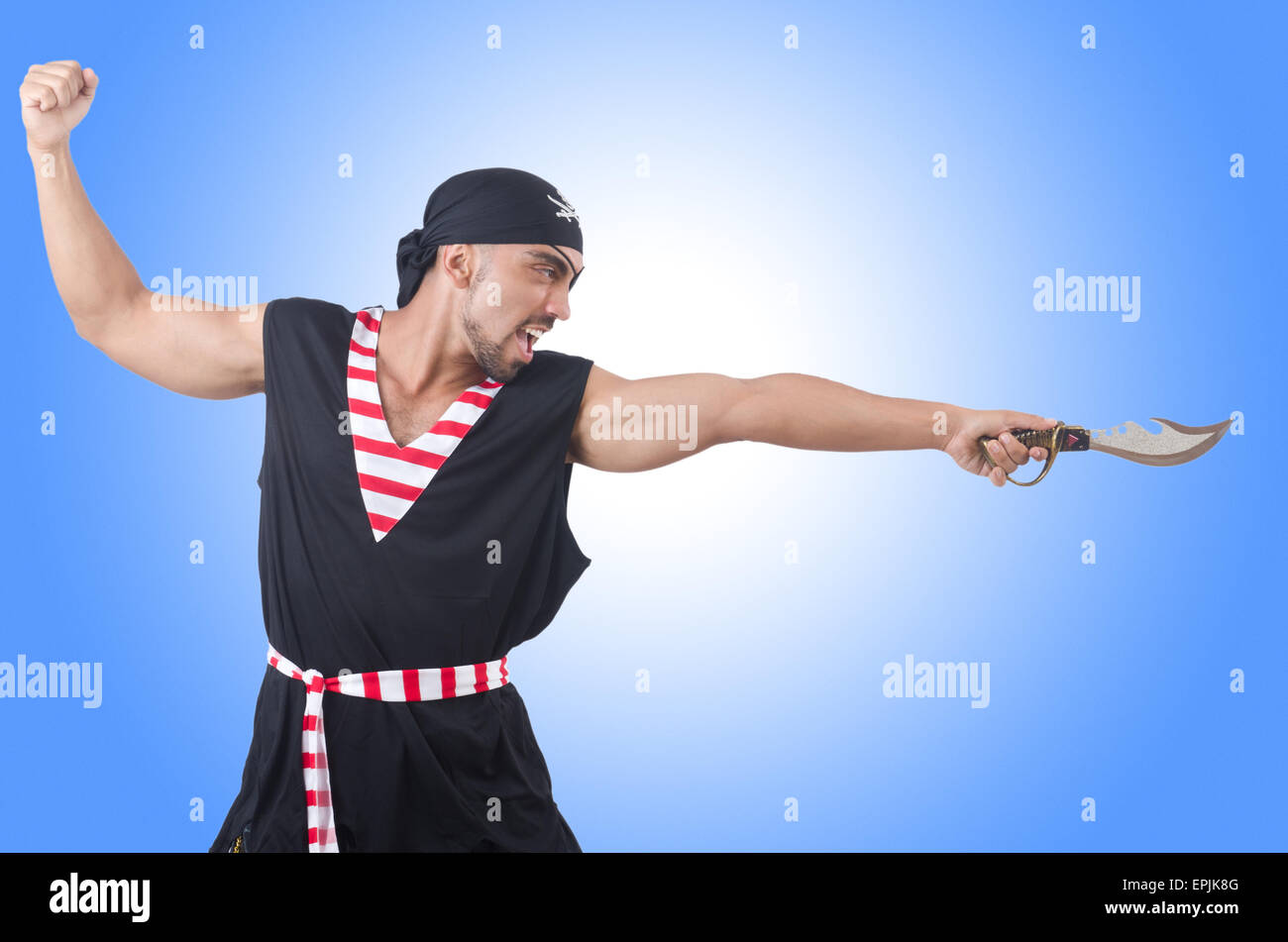 One eyed pirate isolated on the white Stock Photo - Alamy