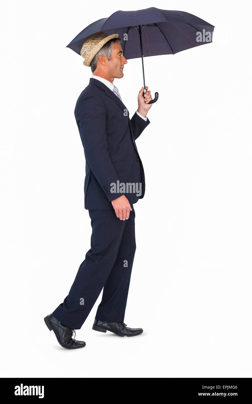 Man wearing straw hat Cut Out Stock Images & Pictures - Alamy