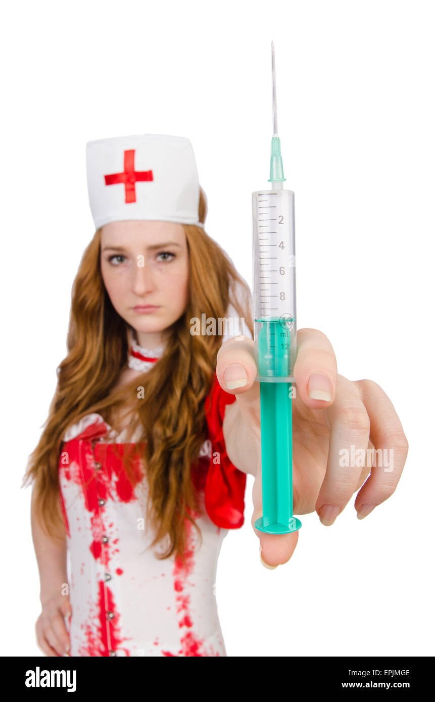 Woman doctor isolated on the white Stock Photo - Alamy