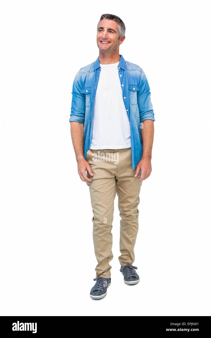 Smiling man in casual clothes posing Stock Photo - Alamy