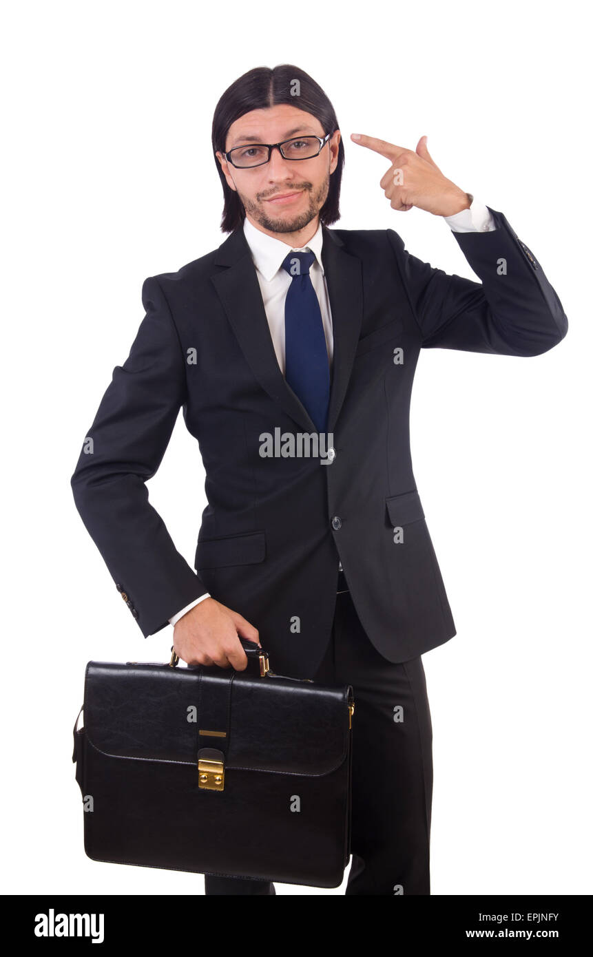 Young businessman isolated on the white background Stock Photo - Alamy