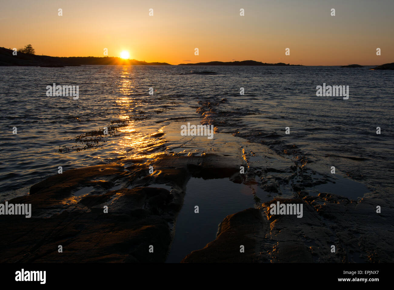 Koster Islands, Sweden at sunset Stock Photo - Alamy
