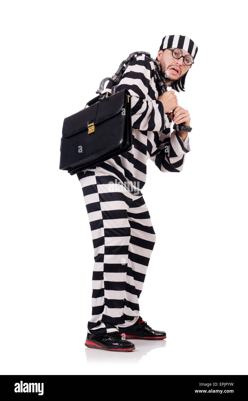 Prison inmate isolated on the white background Stock Photo - Alamy