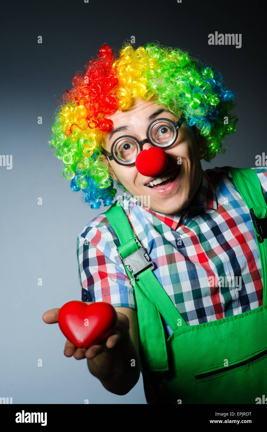 Clown with heart sad hi-res stock photography and images - Alamy