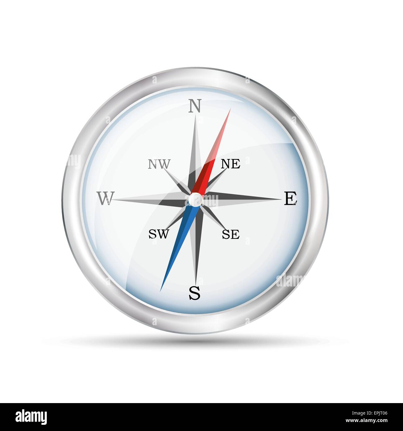 Glossy Realistic Compass. Vector Illustration Stock Vector Image & Art ...