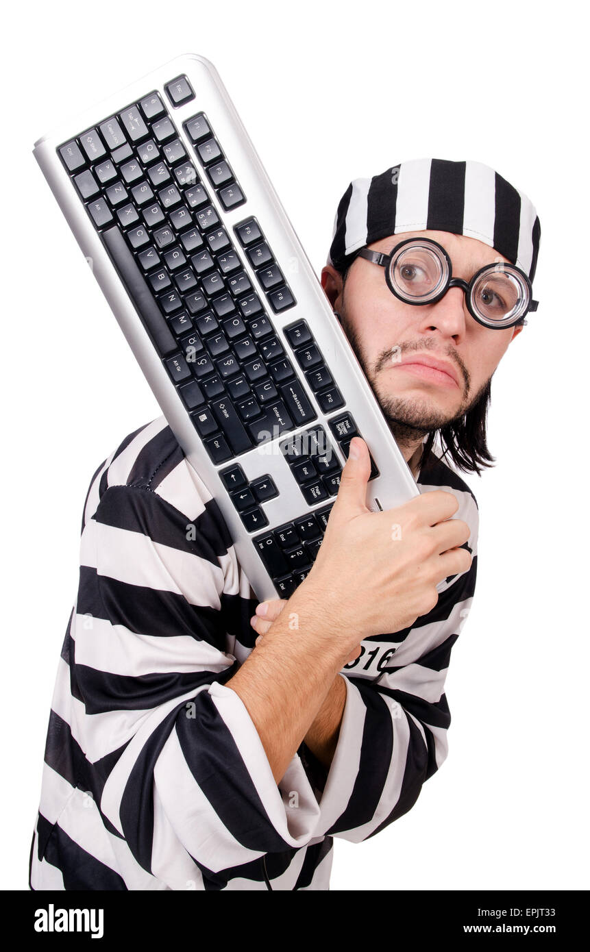 Prison inmate isolated on the white background Stock Photo - Alamy