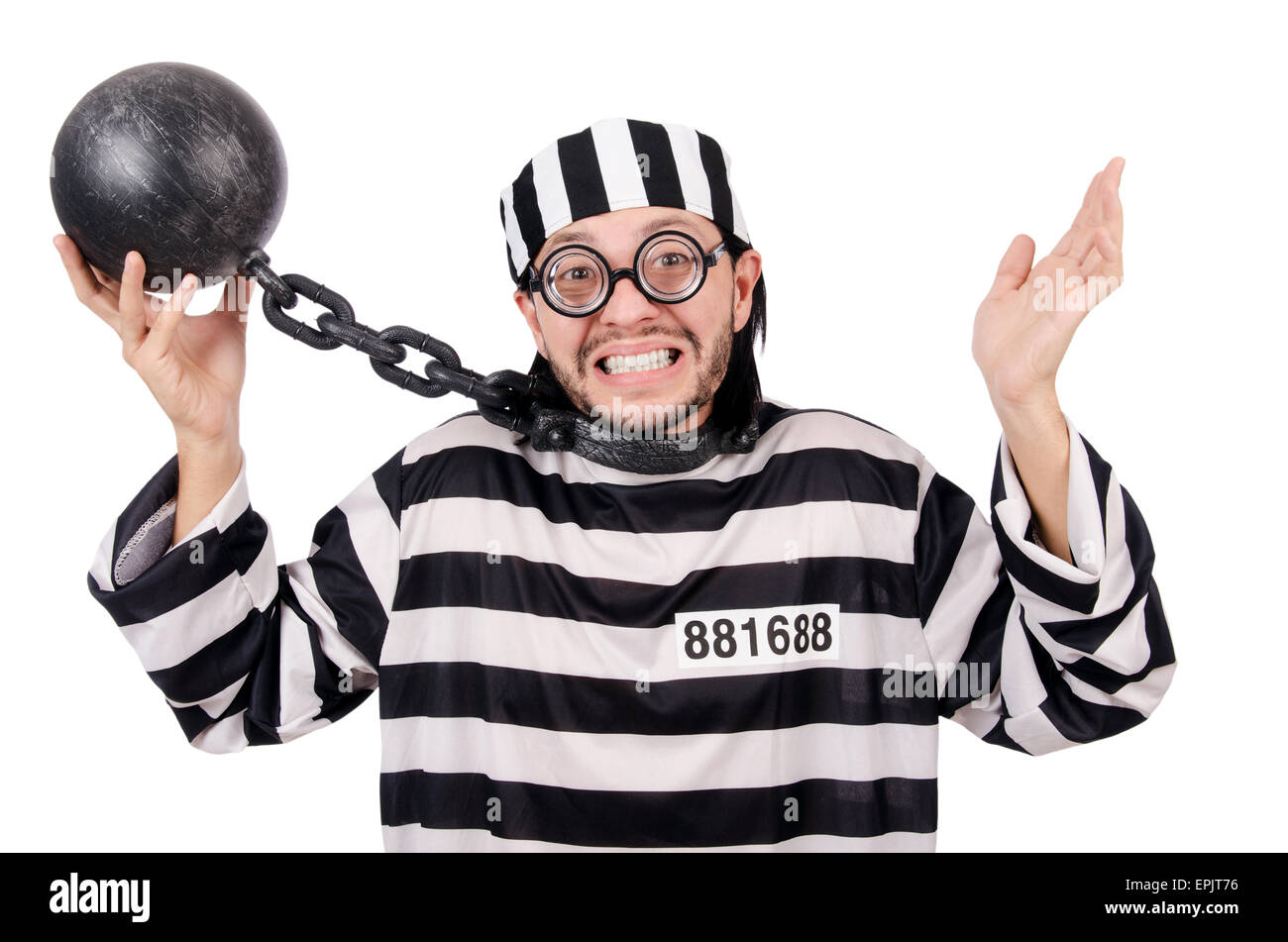 Prison inmate isolated on the white background Stock Photo - Alamy