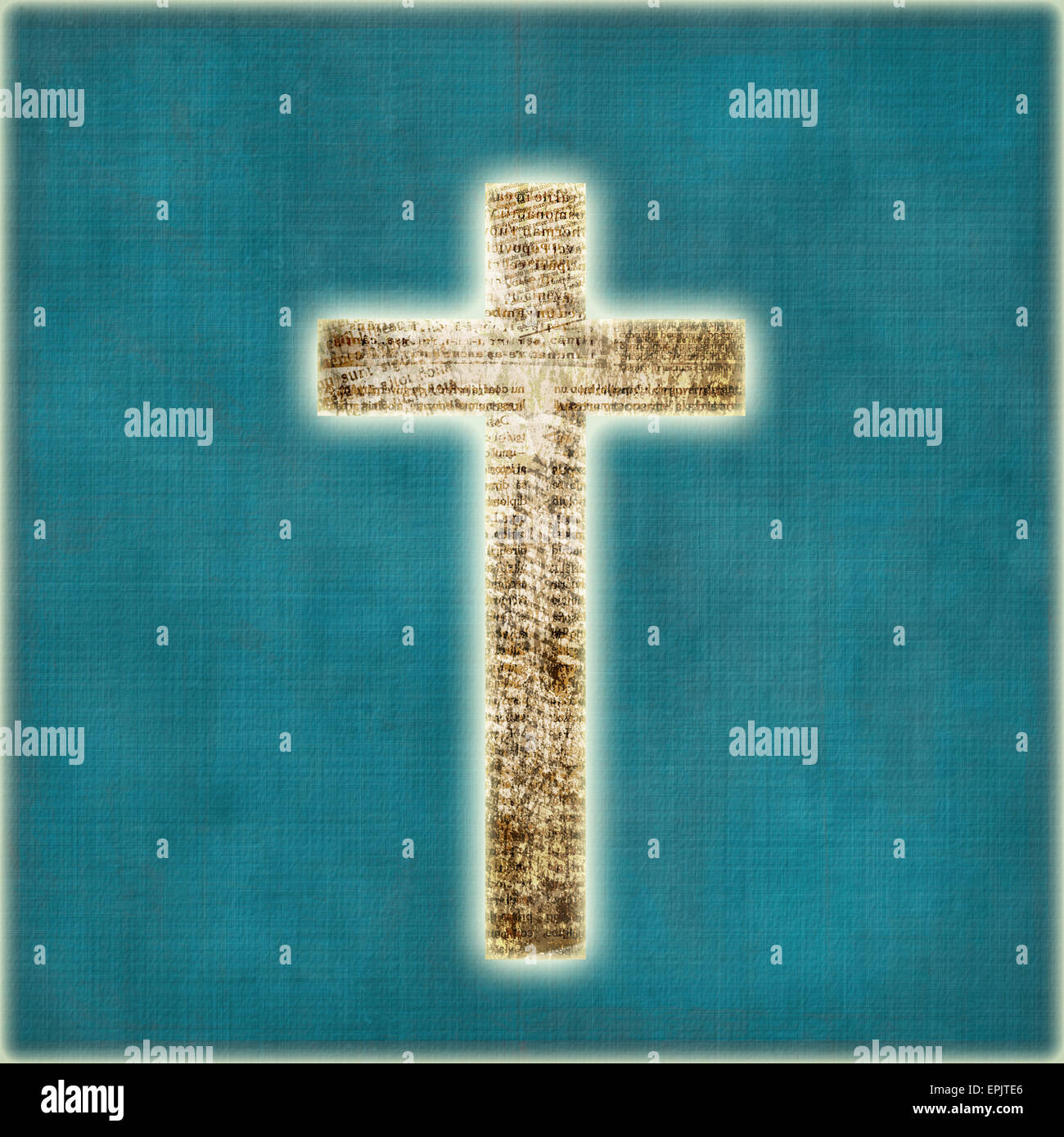 Glowing holy cross on abstract paper background Stock Photo - Alamy