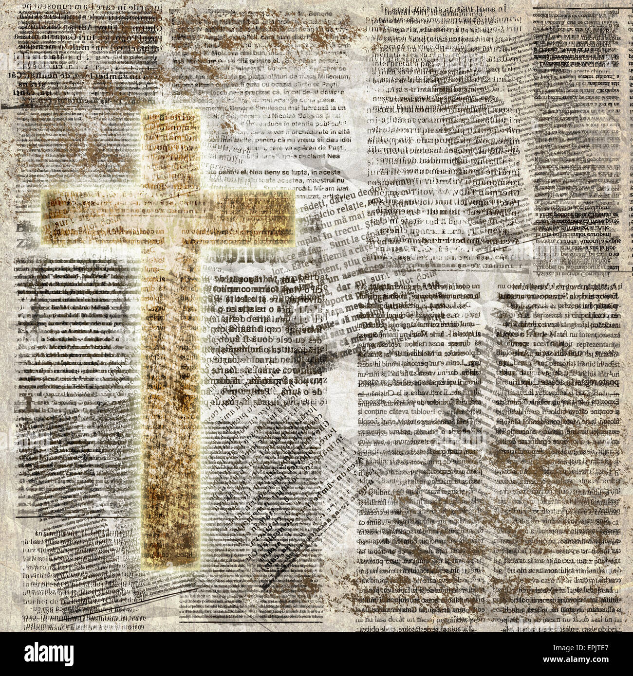 Glowing holy cross on abstract paper background Stock Photo - Alamy