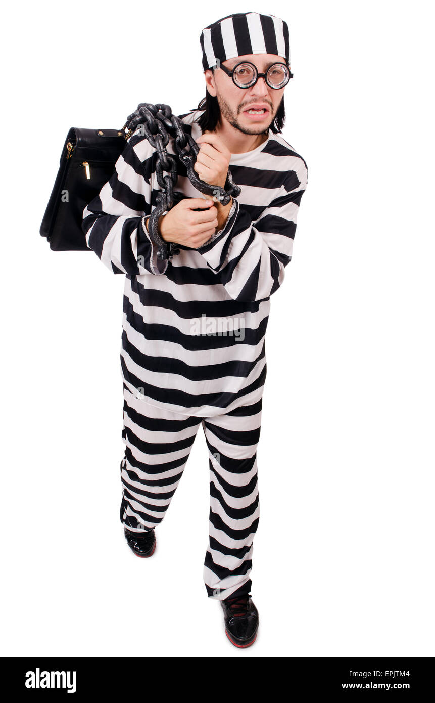 Prison inmate isolated on the white background Stock Photo - Alamy