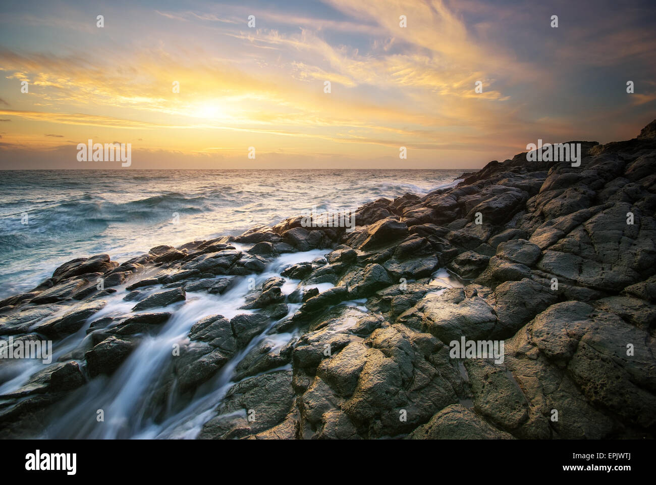 Beautiful seascape. Composition of nature Stock Photo - Alamy