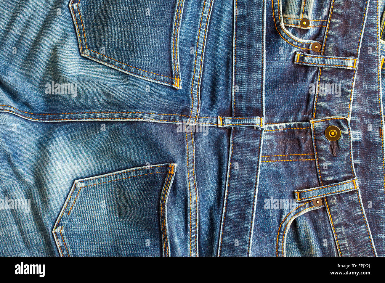 fashion jeans in stack Stock Photo - Alamy