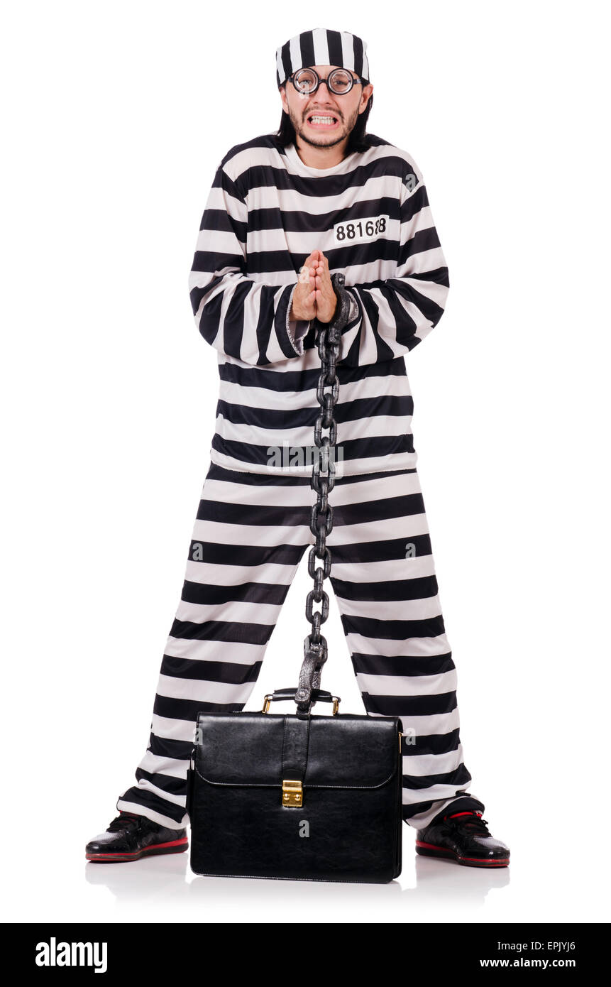 Prison inmate isolated on the white background Stock Photo - Alamy