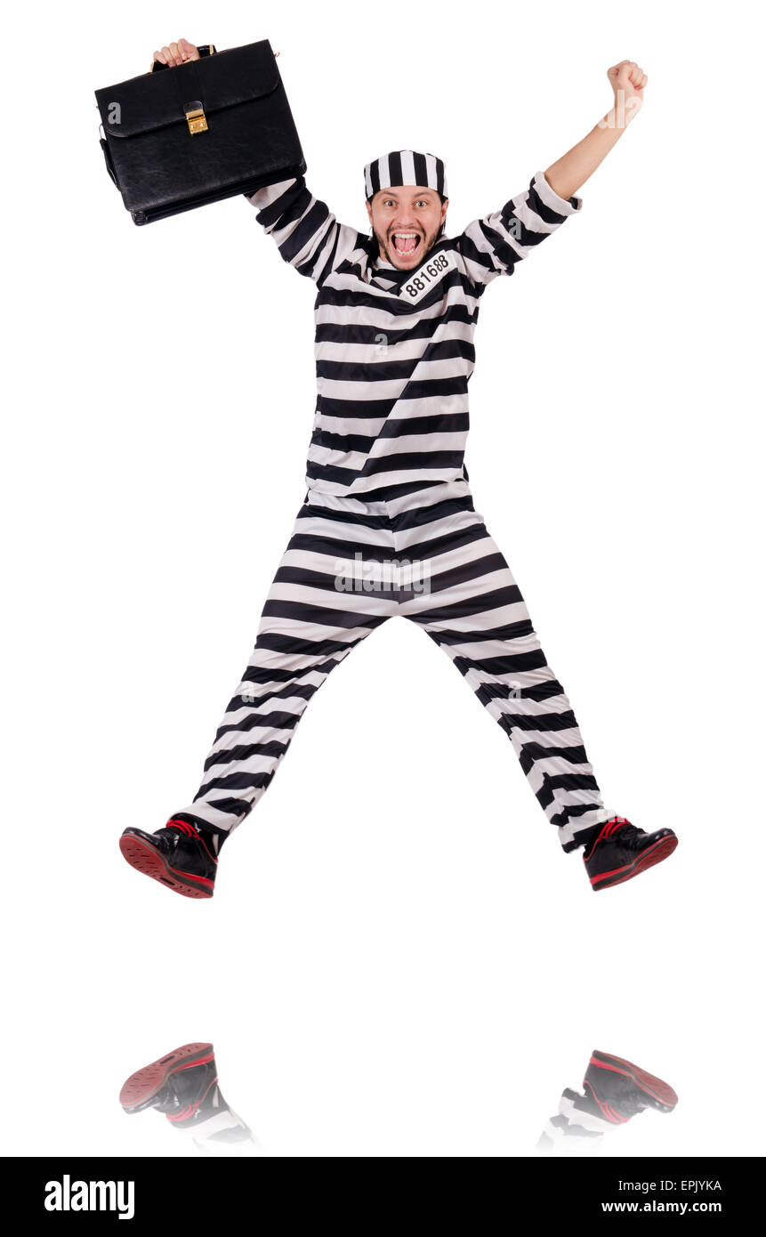 Prison inmate isolated on the white background Stock Photo - Alamy