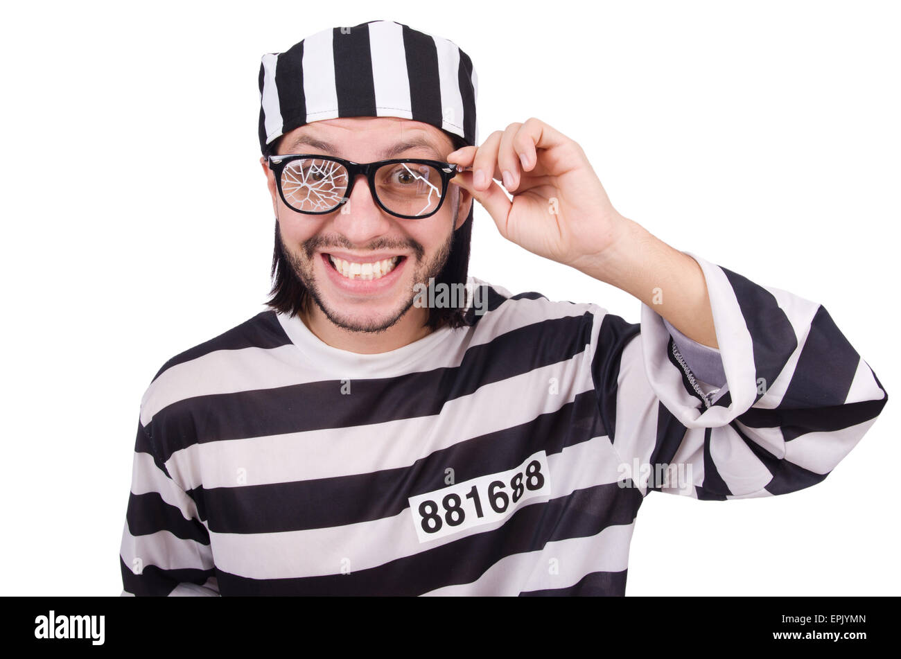 Prison inmate isolated on the white background Stock Photo - Alamy