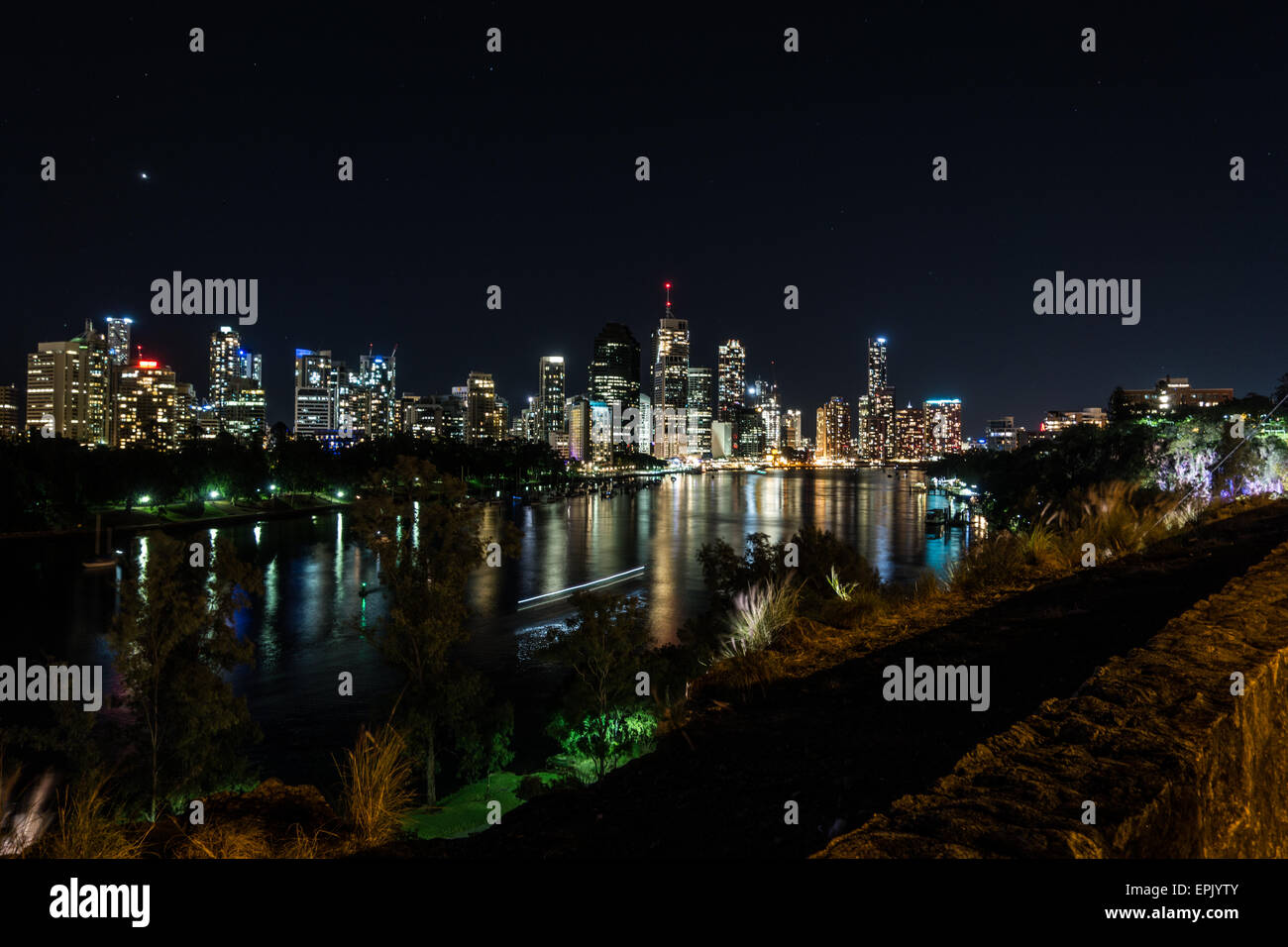 Brisbane city night panorama hi-res stock photography and images - Alamy