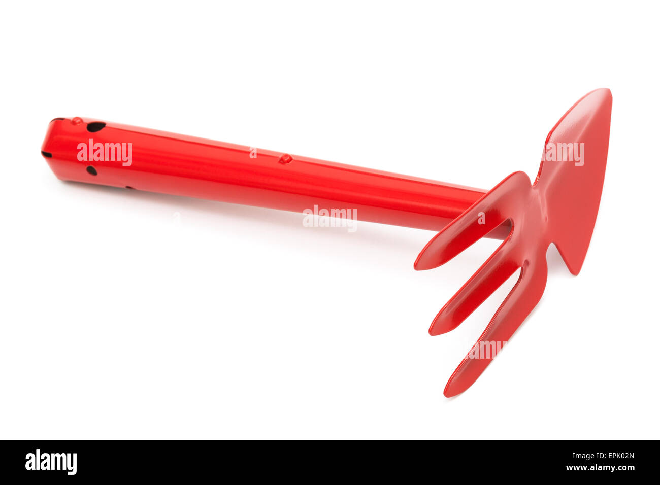 red gardening hoe Stock Photo - Alamy