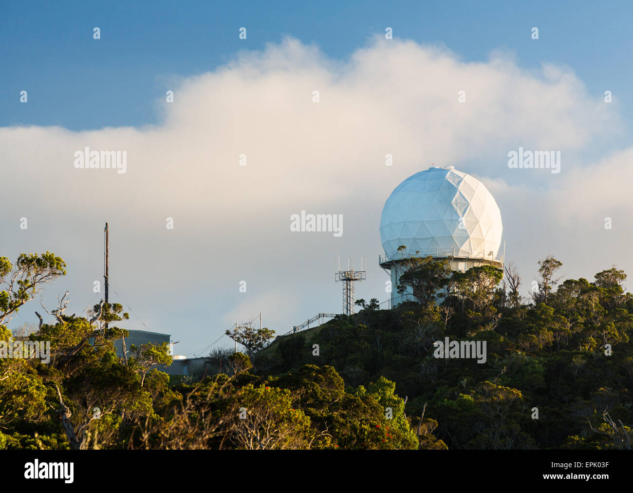 Radome radar device Waimea Canyon Kauai Stock Photo - Alamy