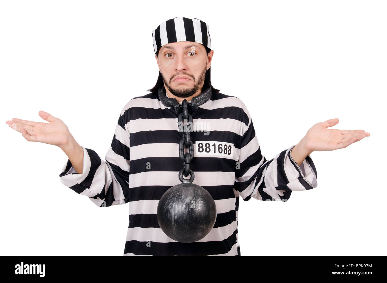 Prison inmate isolated on the white background Stock Photo - Alamy