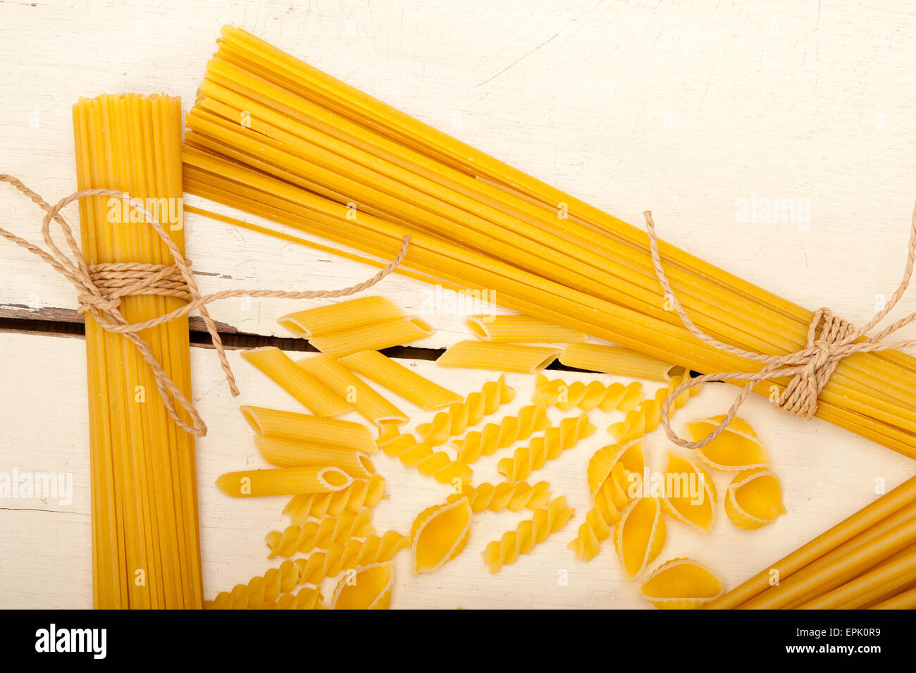 bunch of Italian pasta type Stock Photo - Alamy