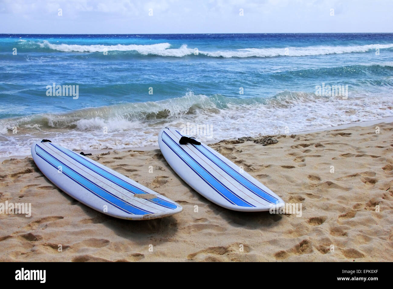 Surfboards at beach Stock Photo - Alamy