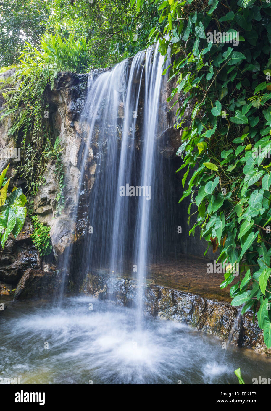 Waterfalls on bright summer day Stock Photo - Alamy