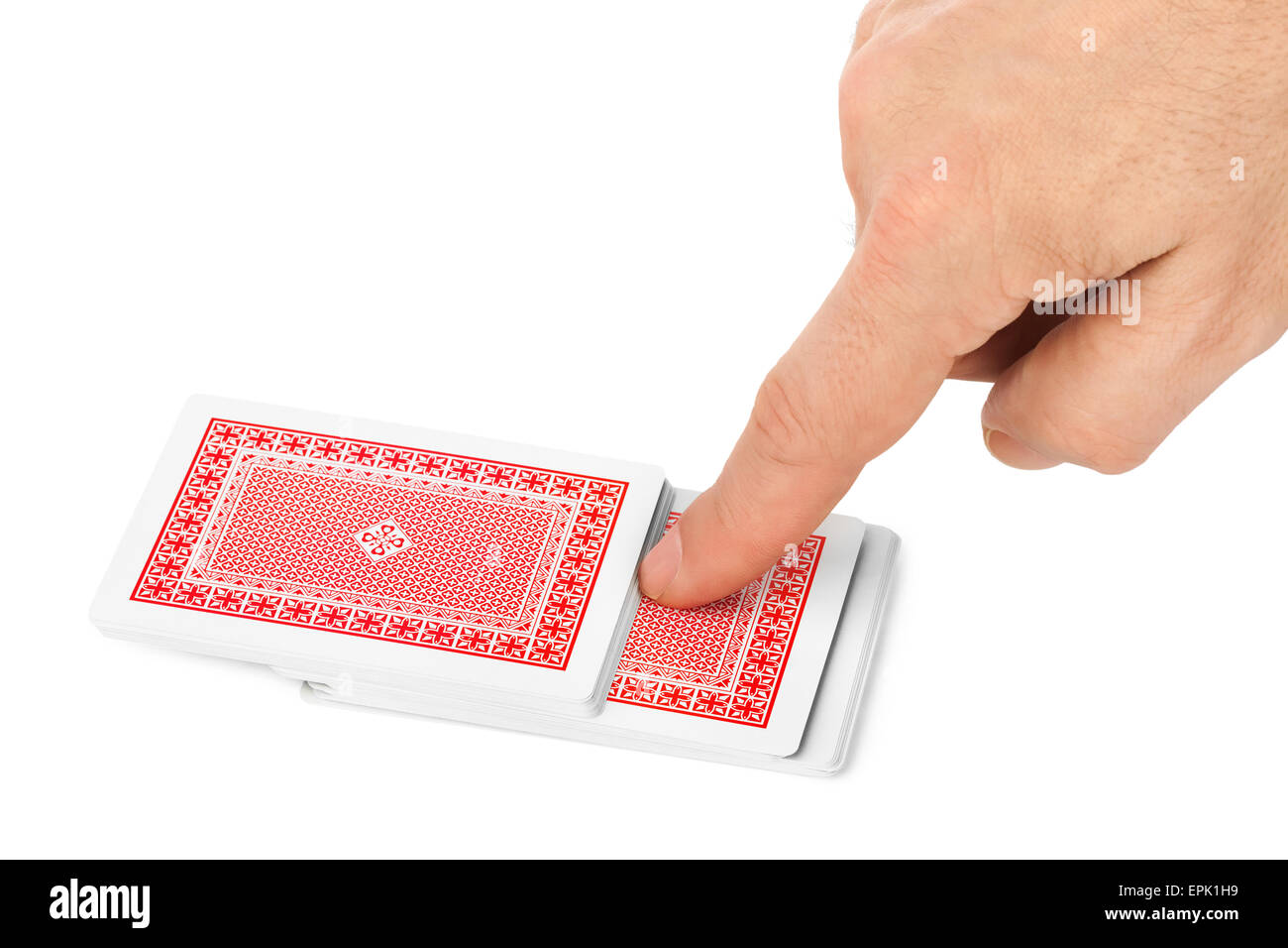 Hand and playing cards Stock Photo - Alamy