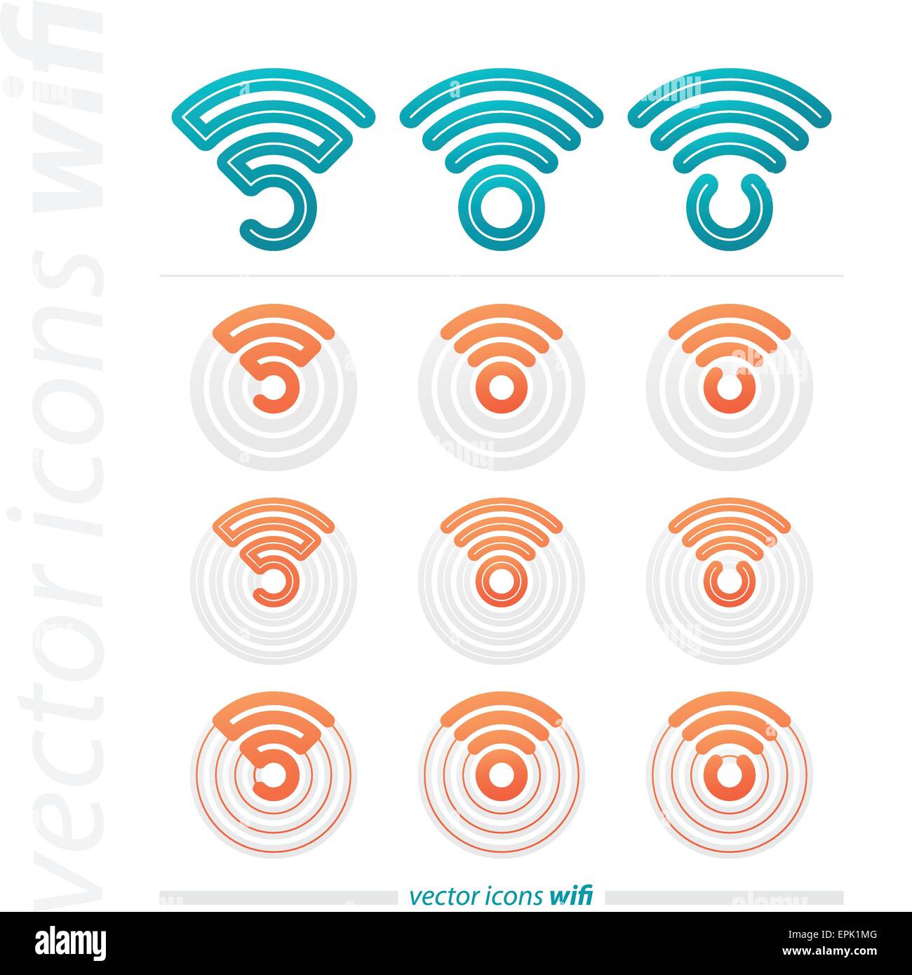 collection of wifi connection icons and radio waves. vector web design ...