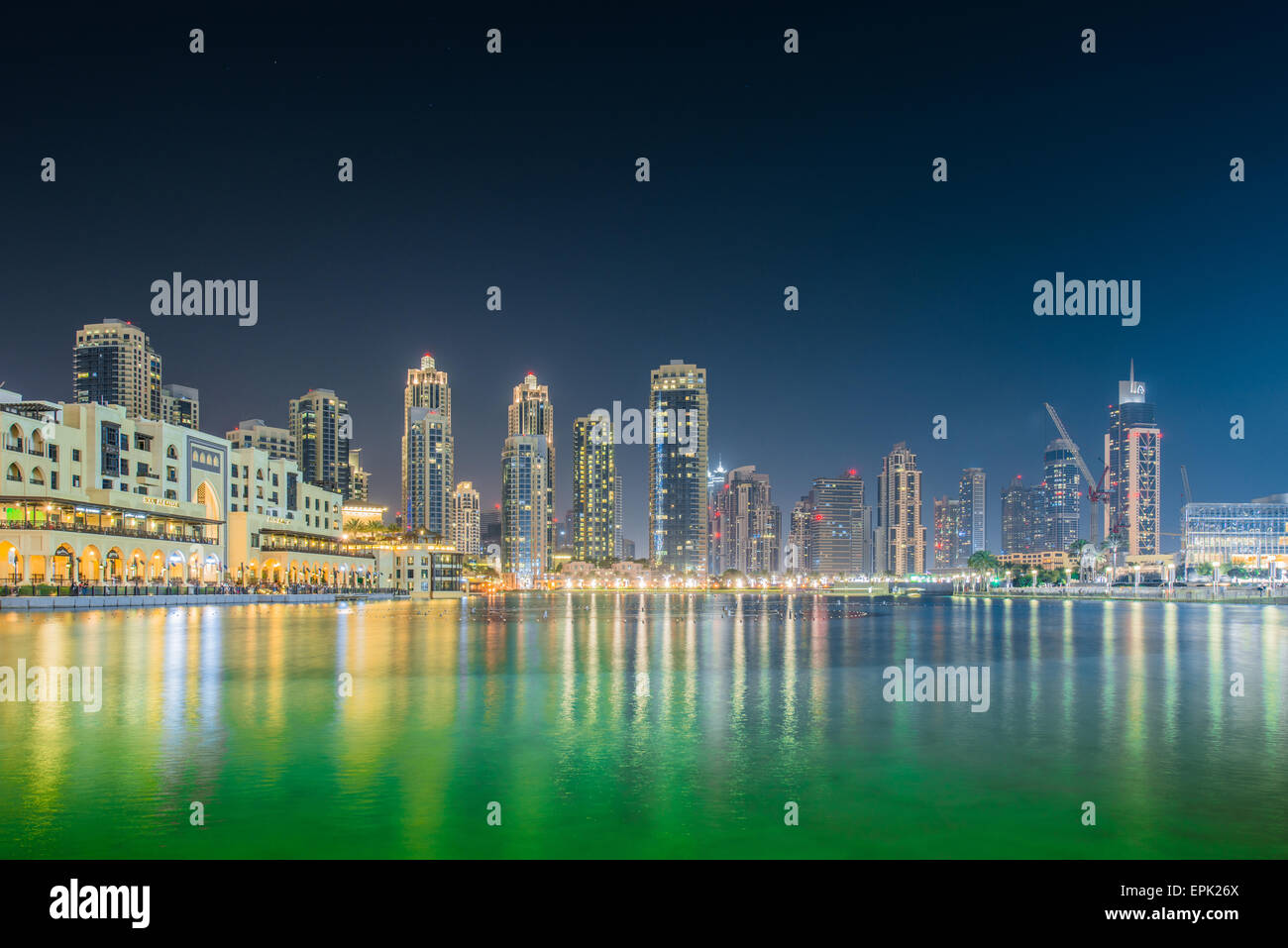 Dubai view at night time Stock Photo - Alamy