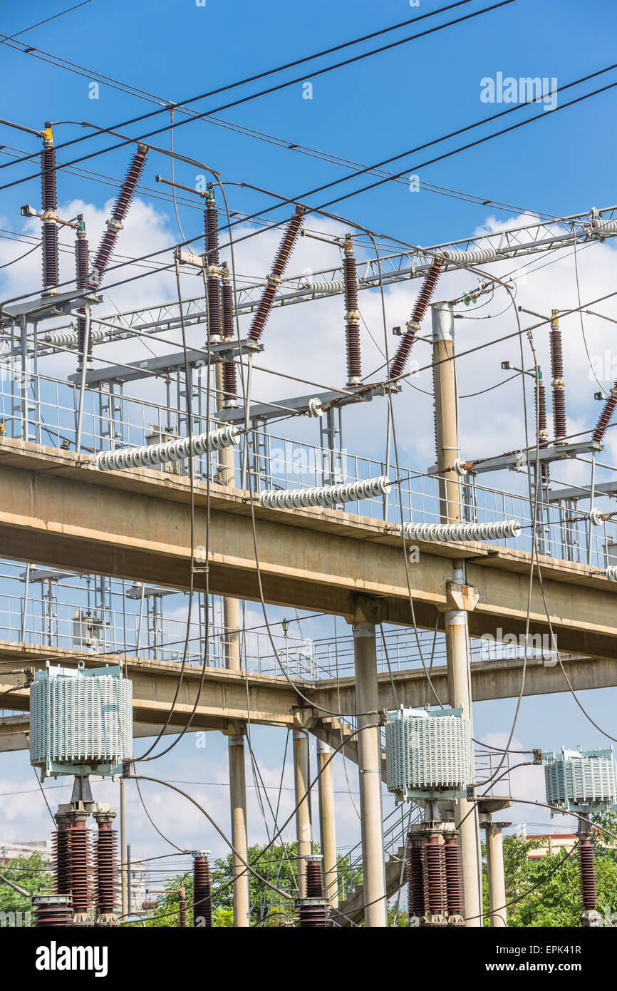 High voltage towers Stock Photo - Alamy
