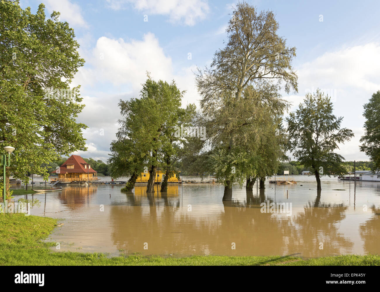 Sava River flood Stock Photo - Alamy