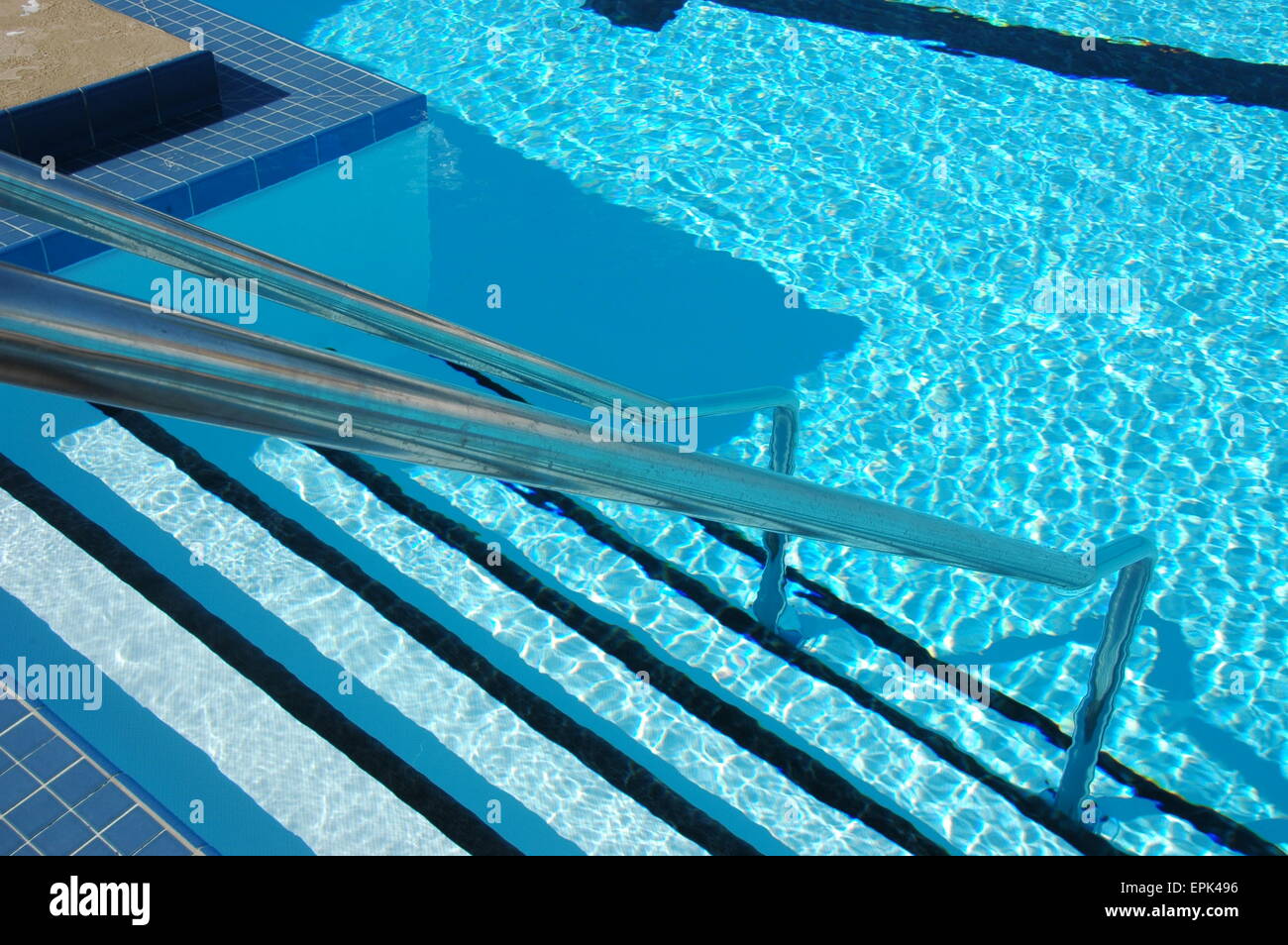 Steps of outdoor swimming pool Stock Photo - Alamy