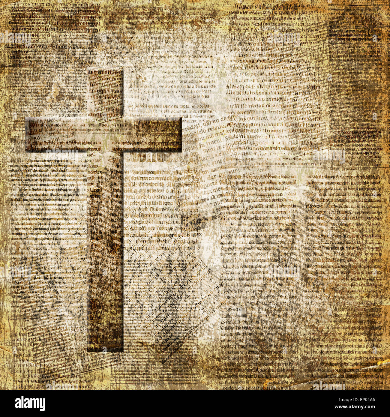 Glowing holy cross on abstract paper background Stock Photo - Alamy