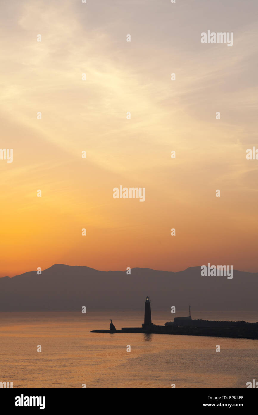 Naples harbor at sunrise Stock Photo - Alamy