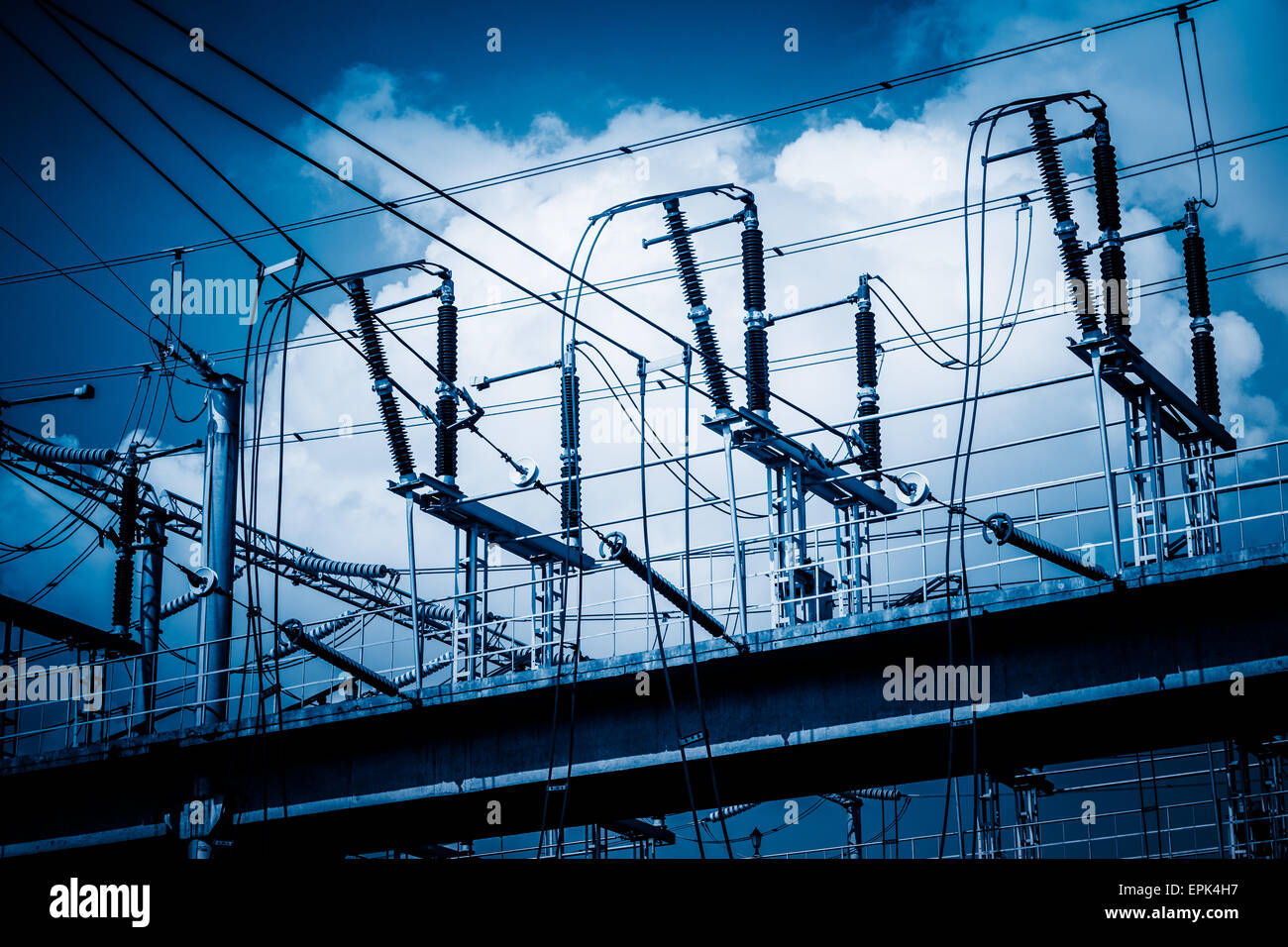 High voltage towers Stock Photo - Alamy