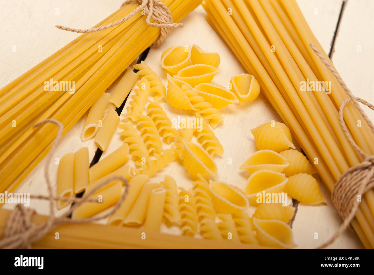 bunch of Italian pasta type Stock Photo - Alamy